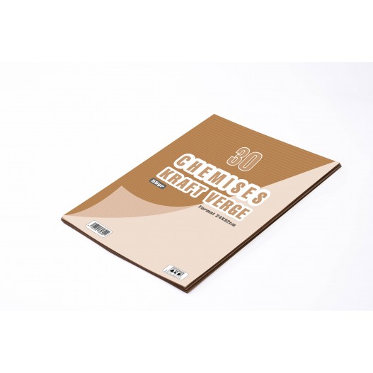 CHEMISE KRAFT VERGE 55G 24*32 PQT30 RBT