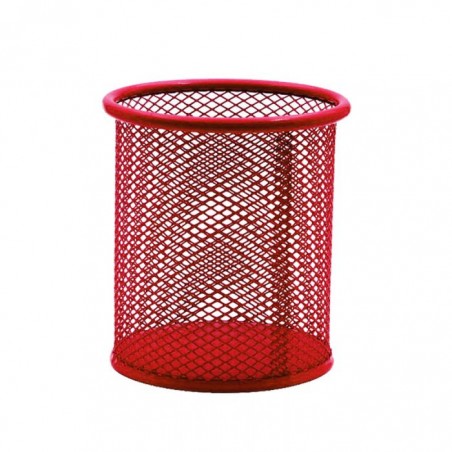 POT A STYLOS METAL - ROUGE
