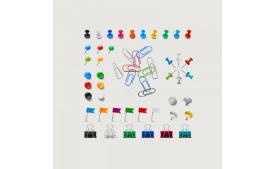 BINDER CLIP,TROMBONE,PUNAISE,EPINGLE,BOUTION DE FIXATION TABLEAU AVEC ...